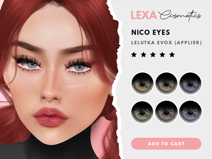 Second Life Marketplace - Lexa - Nico Eyes Lelutka Evolution and EvoX